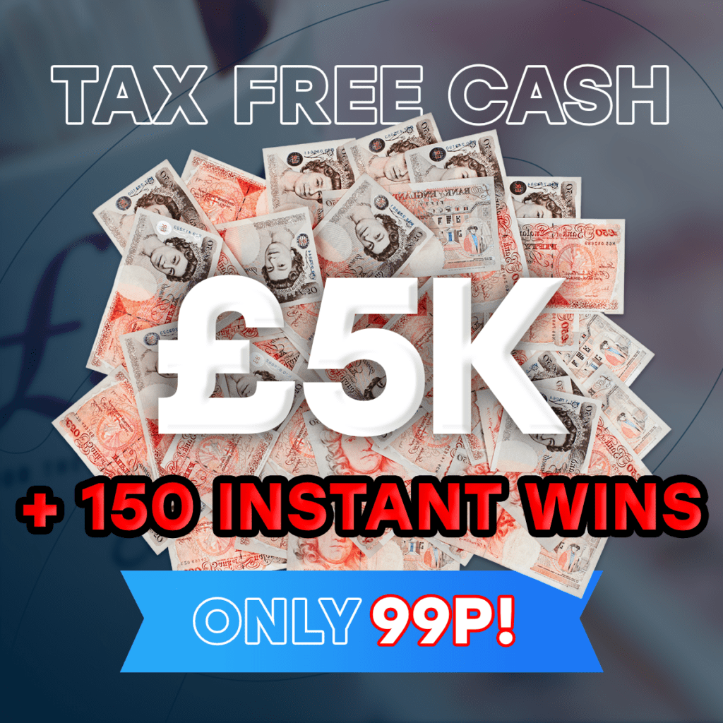 £5,000 Main Draw + 150 Instant Wins (Up To £2.5k) - Wednesday Draw ...